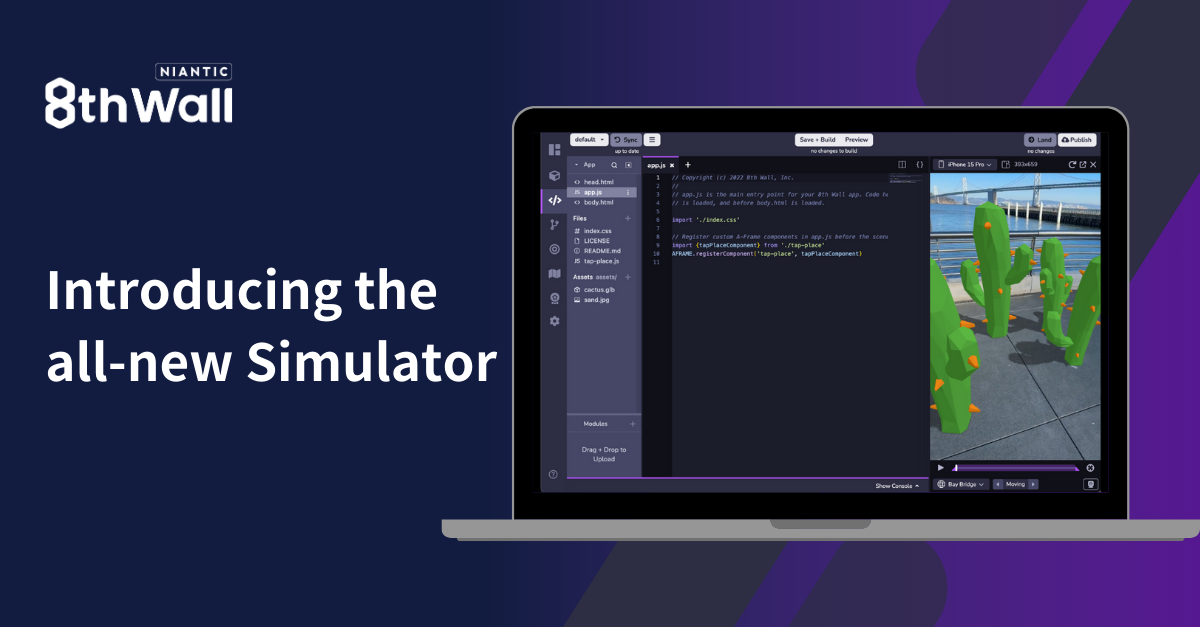 Accelerate WebAR development with the all-new 8th Wall Simulator | 8th Wall